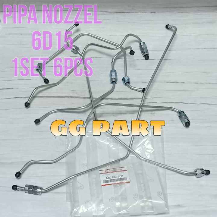 PIPA NOZZEL NOSEL NOZZLE MITSUBISHI FUSO 6D15 1SET 6PCS | Lazada Indonesia