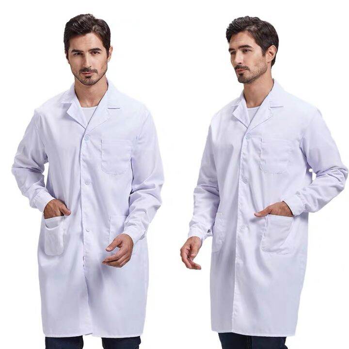 Rabbite Doctor Coat White Lab Gown White Lab Coat Long Sleeve ...