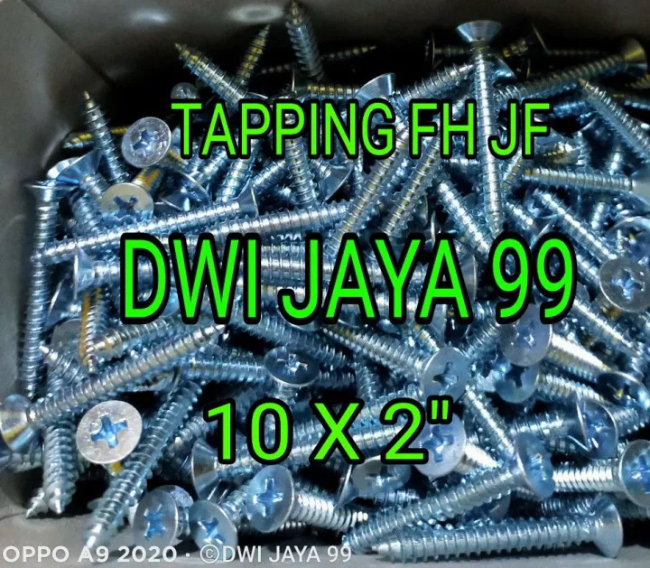 100 pcs Skrup tapping fh 10x2" (5 cm) taping jf untuk kayu triplek ...