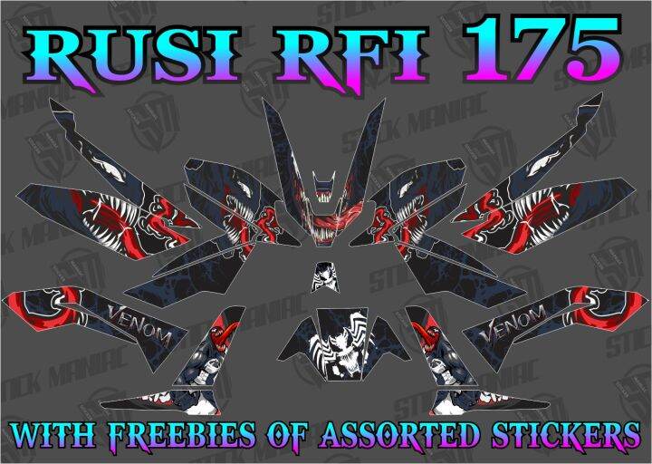 Rusi RFI 175 decals sticker, Laminated | Lazada PH