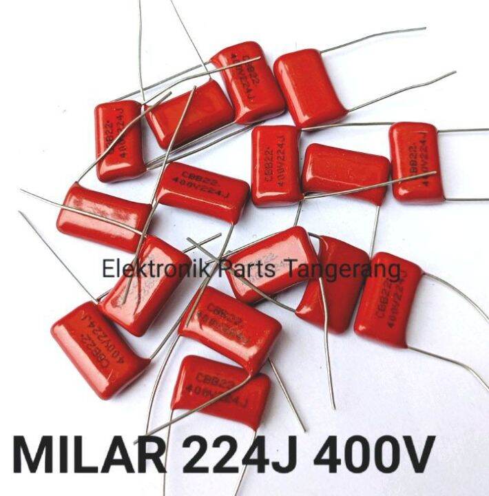 CAPACITOR MILAR 224J 400V 224 J 400V CAPACITOR MYLAR CBB 224J 400V ...