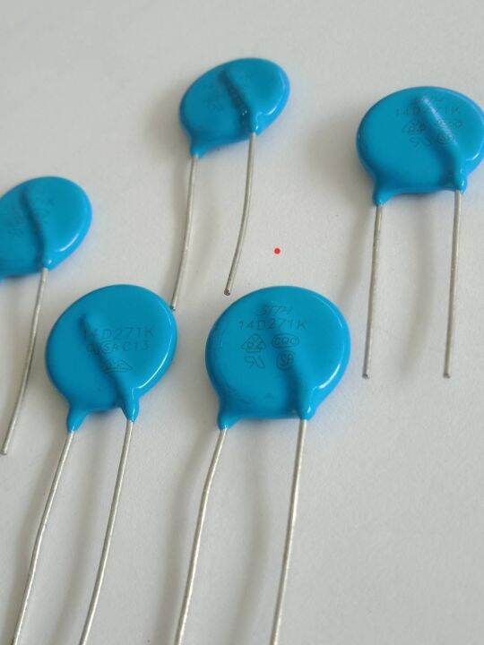 14D271K วาริสเตอร์ ป้องกันไฟเกิน175VAC(แพ็ค10ตัว)VARISTOR 14D271K ...