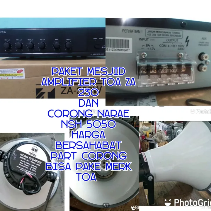 paket mesjid musholla amplifier Toa Za 230 dan corong speaker Narae NSH ...