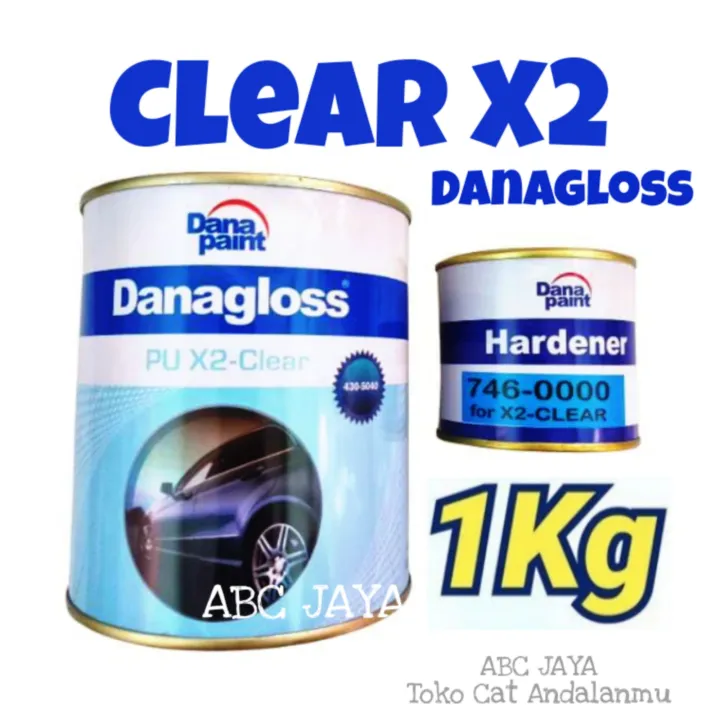 (JAWA-BALI) Cat Clear X2 PU + Hardener Klir Nati Gores 1Kg Danagloss ...