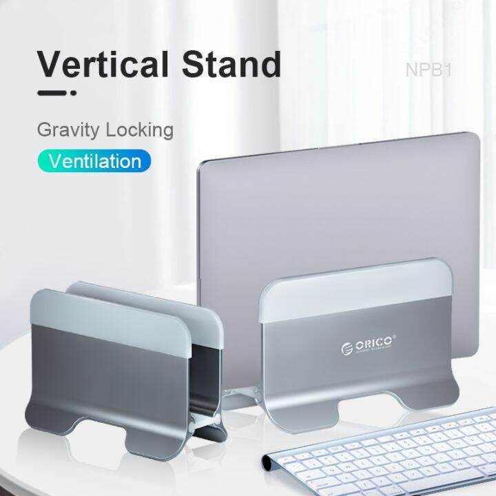 ORICO Vertical Laptop Stand Holder Adjustable Aluminum Alloy Notebook ...