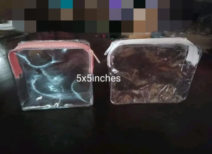 5X5 Zipper plastic pouch for office school hygiene kit toiletries and ...