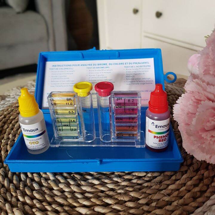 Test Kit Kolam Renang Emaux Kuwalitas Bagus Test PH dan CHL Air Kolam ...
