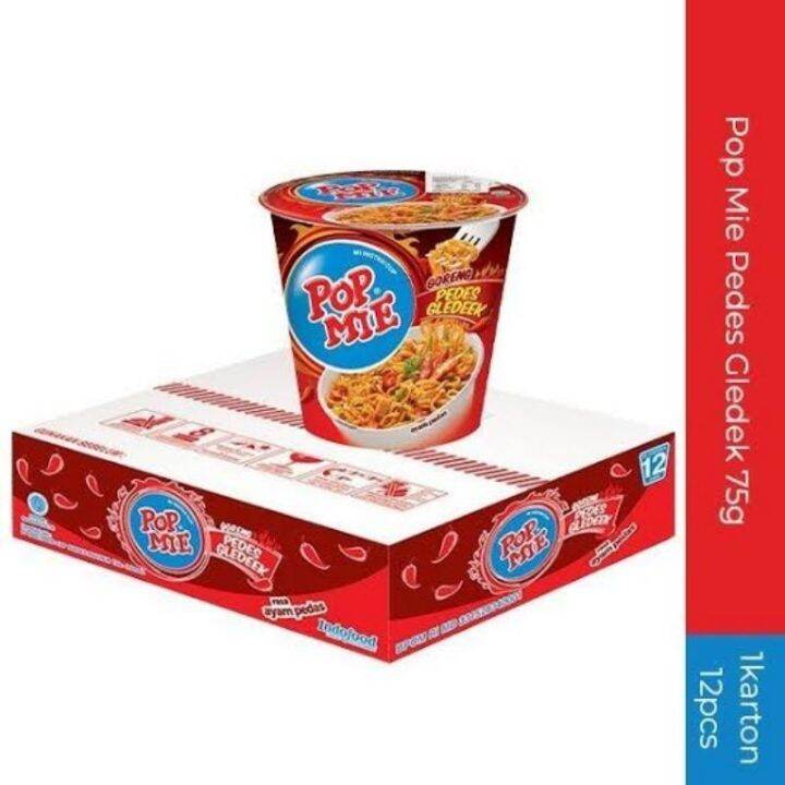 Pop Mie Goreng Pedes Gledek/Dower Isi 12 Cup | Lazada Indonesia