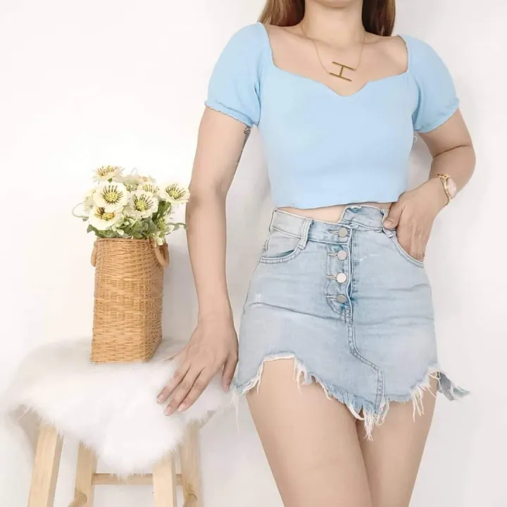 🌸 MAYA TOPS🌸FREE SIZE (S-M) 🌸CREPE FABRIC 🌸WITH ETIKETA (SHEIN) | Lazada PH