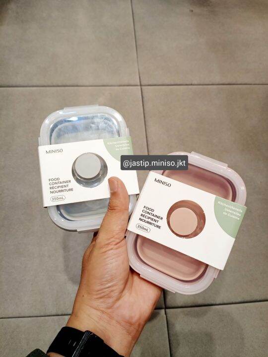 MINISO 🆕 SILICONE FOLDABLE FOOD CONTAINER 350ml | Lazada Indonesia