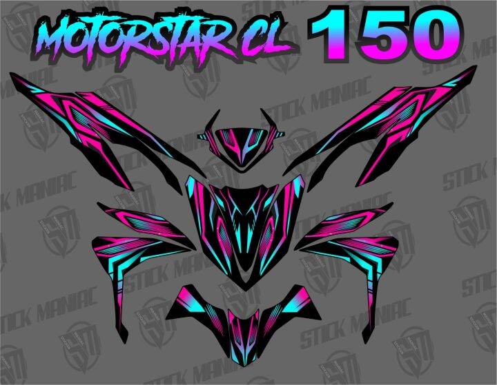 Motorstar CL 150 decals sticker, Laminated | Lazada PH