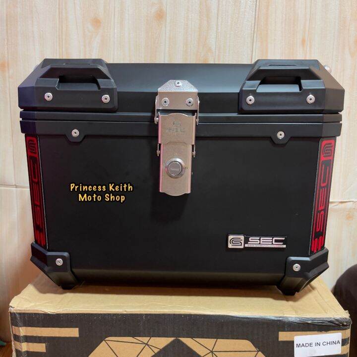 SEC 45 LITERS PLASTIC TOP BOX WITH FREE BACK REST | Lazada PH