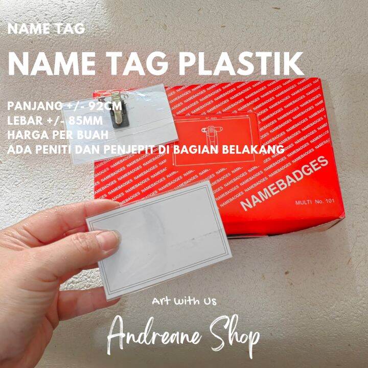 Name Tag Plastik Name Badges | Lazada Indonesia