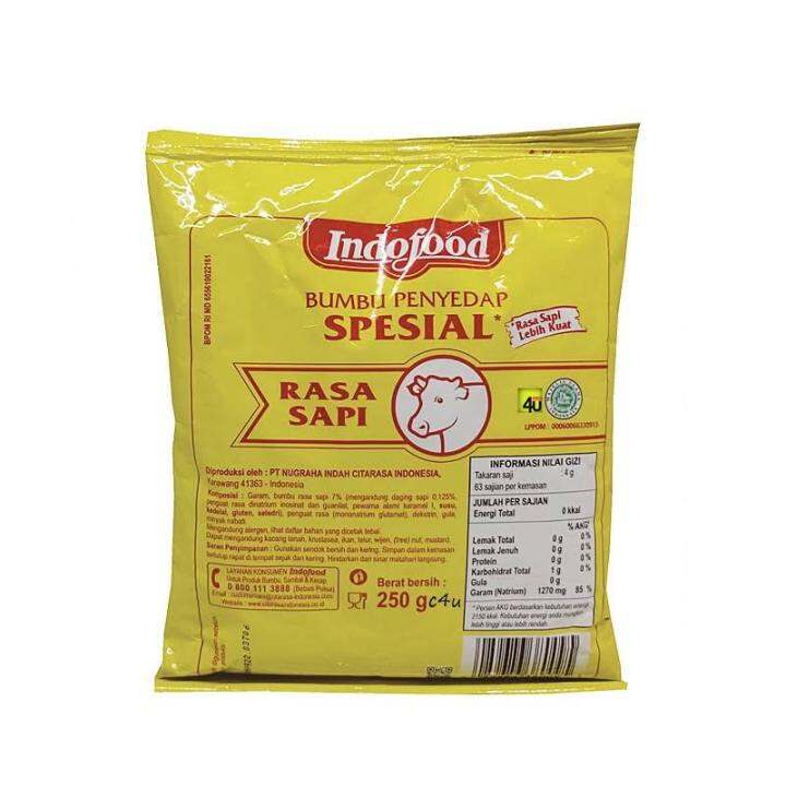 Indofood bumbu penyedap spesial rasa sapi kemasan 250 g / indofood rasa ... Indofood bumbu penyedap spesial rasa sapi kemasan 250 g / indofood rasa ...