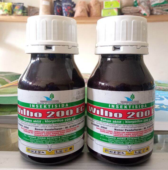 INSEKTISIDA WILBO 200 EC 250 ML OBAT ULAT SEJENIS DURSBAN | Lazada ...