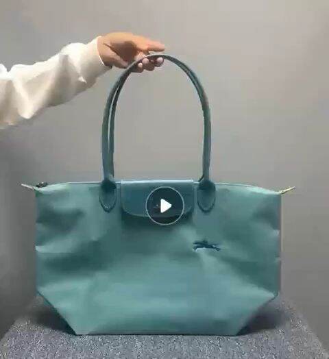 100% original longchamp official store Cognac Nylon Bag L1899 large ...