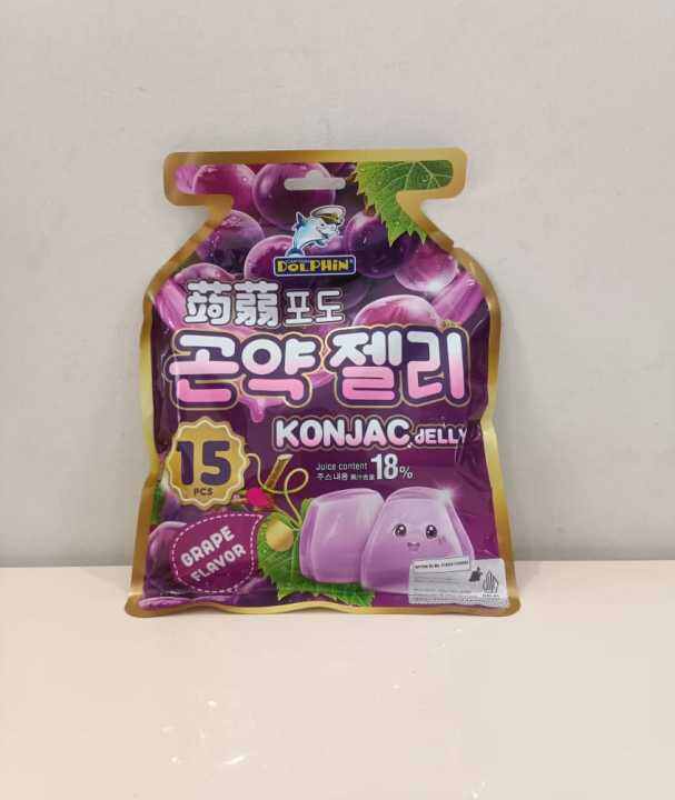 PERMEN JELLY KONJAC "CAPTAIN DOLPHIN" GRAPE FLAVOR 300 GRAM | Lazada Indonesia