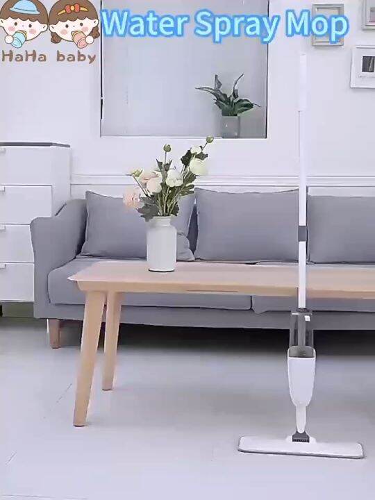 HAHA BABY Water Spray Mop 360° Rotating Wet and Dry Dual Use Cleaning Mop Water Spraying Sweeper ...