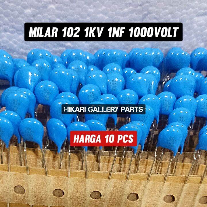 [10 PCS] Milar Mylar 102 1Kv 1nf 1000v Kapasitor milar 102 1kv 1000Volt ...