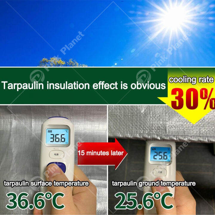 Typhoon resistant trapal waterproof makapal blue and white sale 12X18 ...