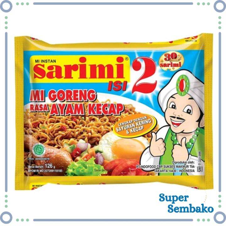 MIE INSTAN SARIMI ISI 2 MI GORENG INSTAN RASA AYAM KECAP 125g SEMBAKO ...