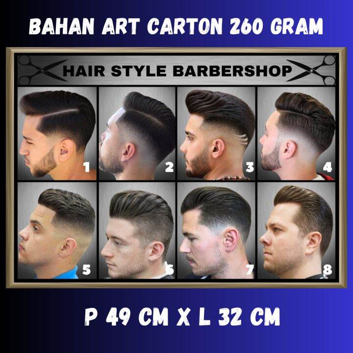 Poster Barbershop Poster Model Potong Rambut Poster Pangkas Rambut ...