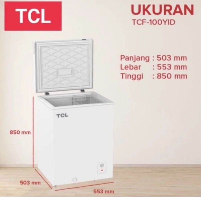 CHEST FREEZER TCL TCF100 - BOX DAGING 100 LITER - FREEZER BOX DAGING ...