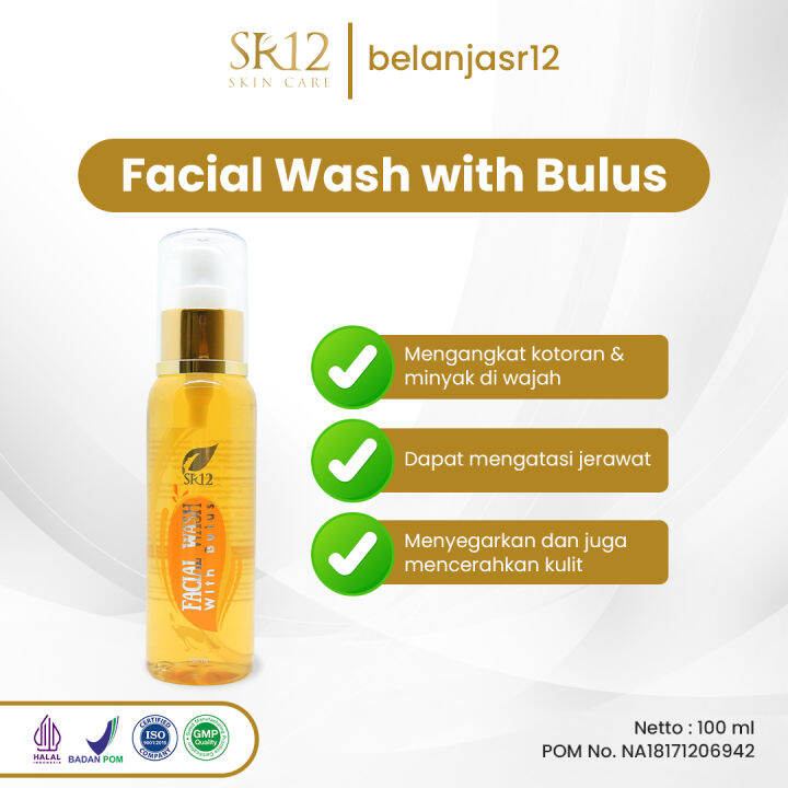 SR12 Facial Wash Bulus Sabun Cuci Muka Cair 100ml | Lazada Indonesia