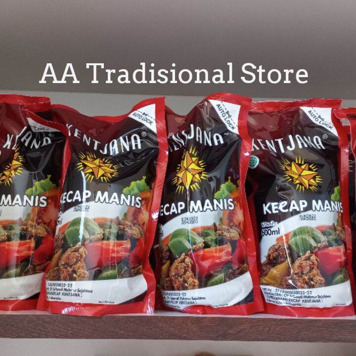 Kecap Manis Cap Kentjana Asli Kebumen Kemasan Refil 600ml (FREE SAFETY ...