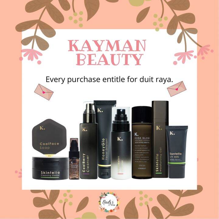 KAYMAN BEAUTY Coal Face Soap CoalBerry Cleanser Rosa Glow Treatment ...