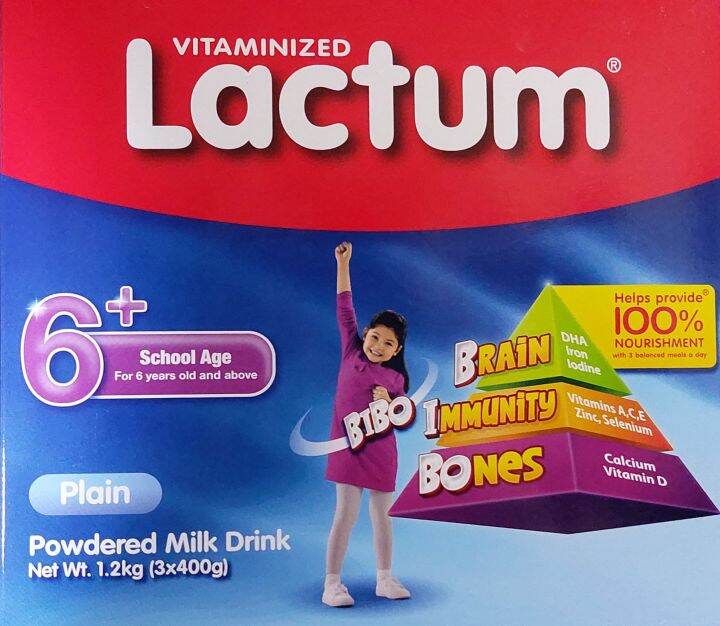 Vitaminized Lactum 6+ Powdered Milk Drink - Plain for School Age 6 ...