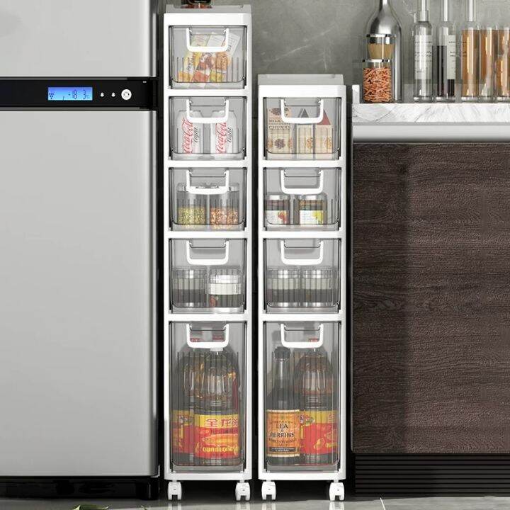 Gap Storage Rack Kitchen Refrigerator Gap Storage Cabinet Narrow Gap ...