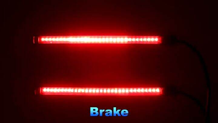 Motorcycle Flexible LED Brake Light 48 LED Lining Strip Waterproof ...