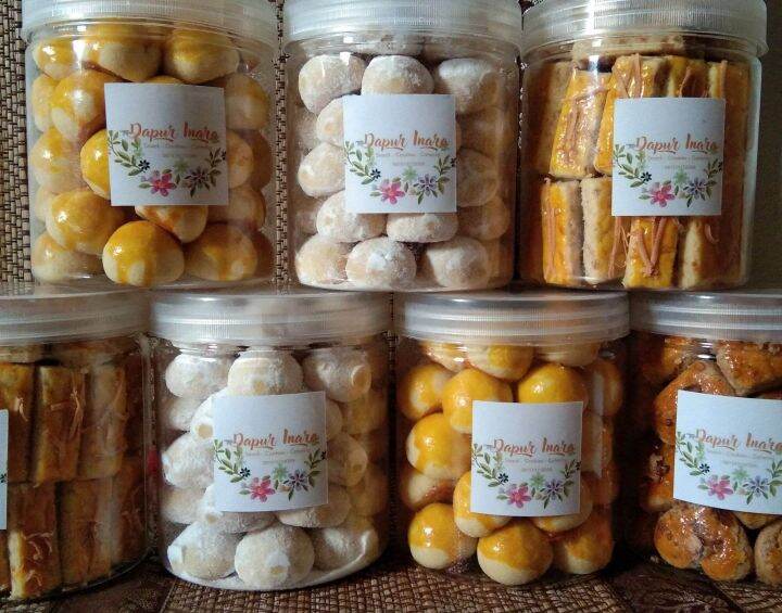 Paket cookies - paket kue kering 4 macam - kemasan toples 500ml ...