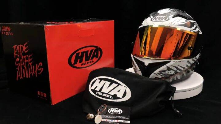 HVA VG-SV Reaver Full Face Helmet Dual Visor Helmet Motorcycle With ...