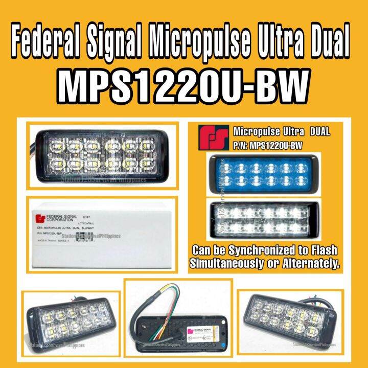 Federal Signal Micropulse Ultra Dual Color(MPS122OU-BW) | Lazada PH