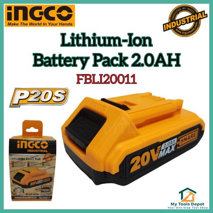 Ingco Lithium-Ion Battery Pack (old model FBLI2001)Model no: FBLI20011 ...