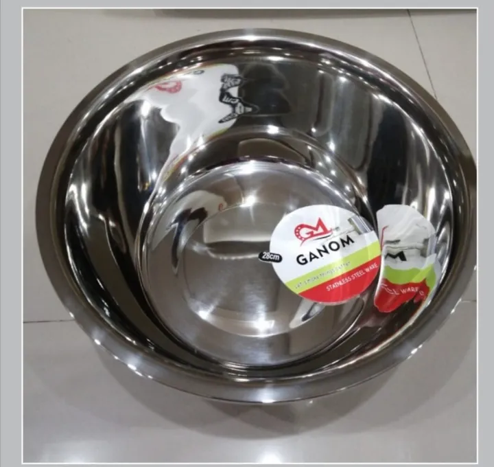 Baskom Stainless Tebal Diameter 28cm x tinggi 12cm | Lazada Indonesia