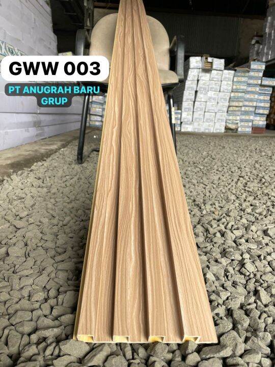 WPC wood panel dinding cream | Lazada Indonesia