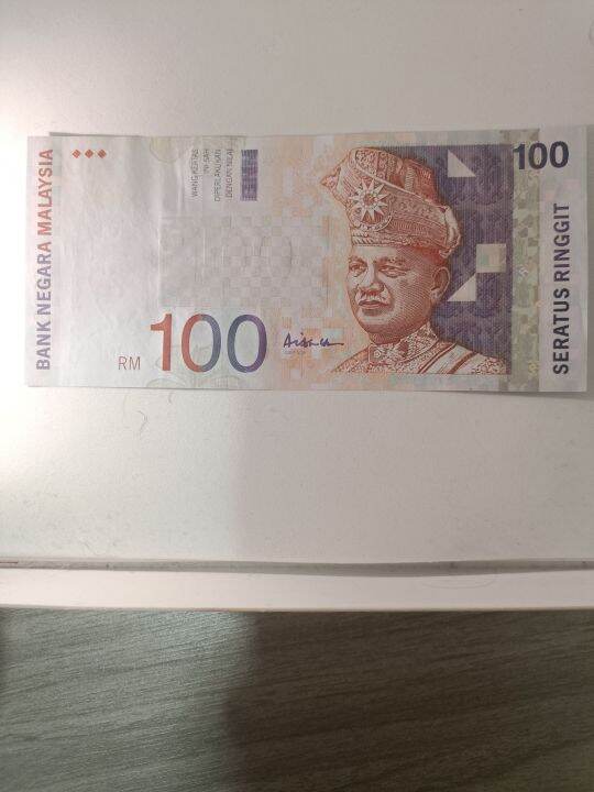 RM100 Old Banknote Malaysia 10th Ali Abul Hasan UNC foxing | Lazada