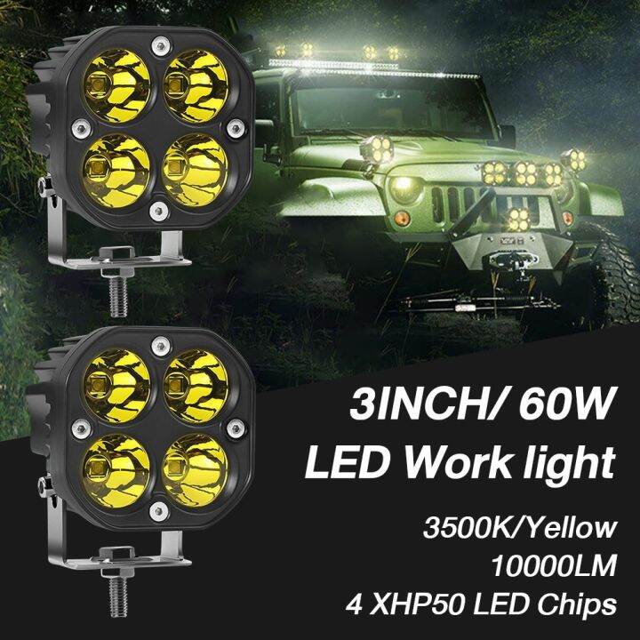 Ultra Bright Double LED Mini Driving Light for 120W Motorcycle ...