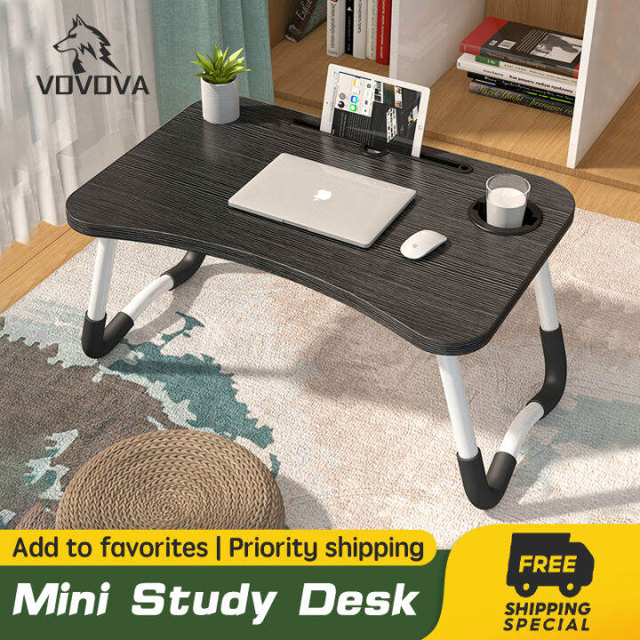 VOVOVA study table folding table mini table for study foldable bed ...