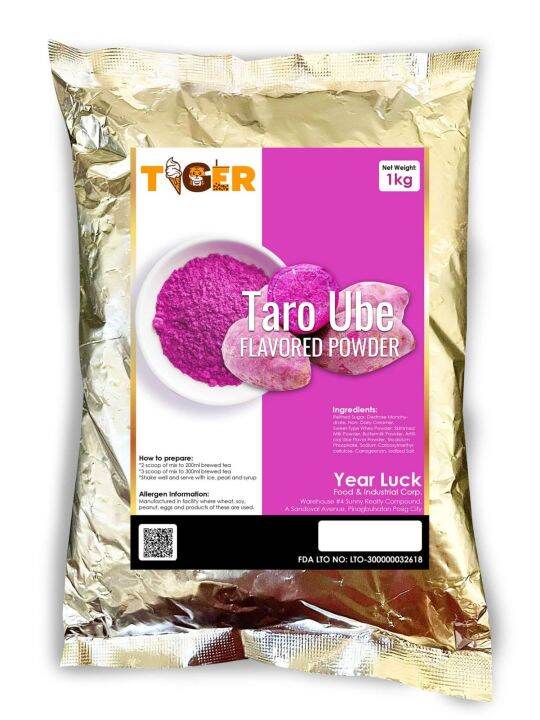 LUCKY TIGER Taro Ube Flavored Powder 1KG (ideal for milktea flavors ...