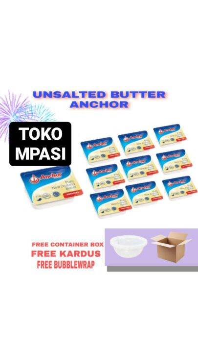 ANCHOR UNSALTED BUTTER MPASI 7 GRAM x 10 pcs (FREE FOOD CONTAINER ...