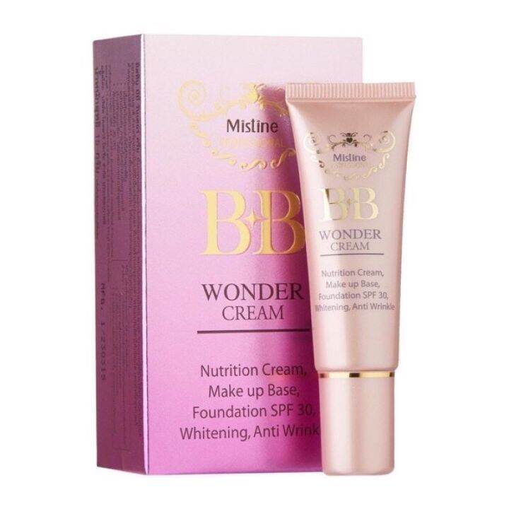 ของแท้‼️ Mistine BB Wonder Cream ครีมหน้าเนียน มิสทีน บีบี วันเดอร์ ครีม (ขนาด15g) | Lazada.co.th