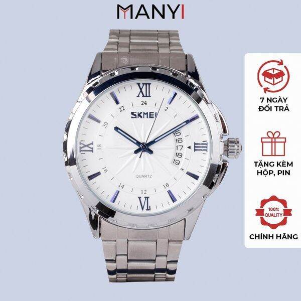 Đồng hồ nam dây kim loại Skmei 6216 không gỉ - Đồng hồ đeo tay hiển thị lịch ngày, chống nước ...