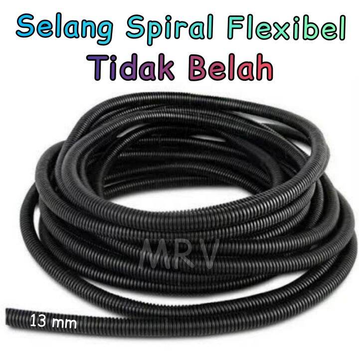 13mm Selang Spiral Flexibel Polos Kabel Mobil Motor Listrik Conduit ...
