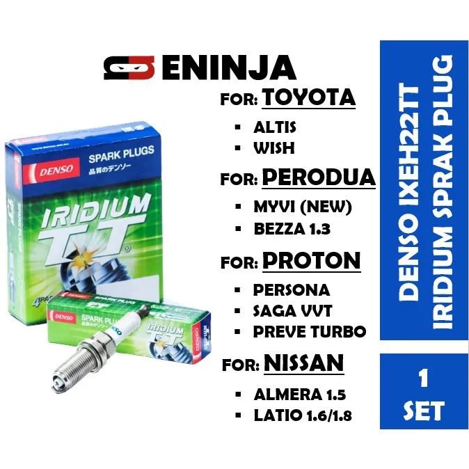 【100% ORIGINAL】DENSO Iridium Power IXEH22TT Spark Plug For Proton /Toyota/ Nissan/ Perodua ...