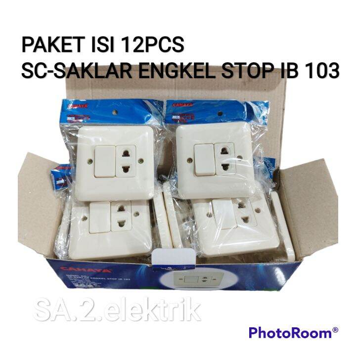 (PAKET ISI 12PCS)SAKLAR ENGKEL STOP IB 103 CAHAYA | Lazada Indonesia