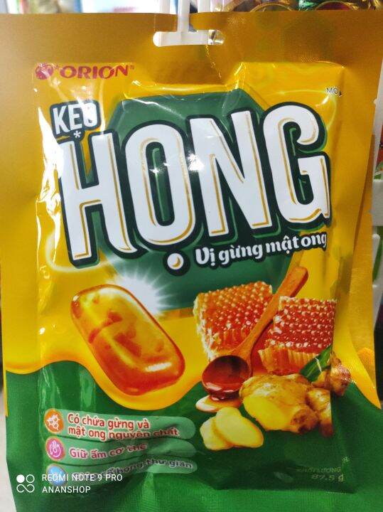Kẹo họng vị gừng mật ong Orion gói 87.5g | Lazada.vn